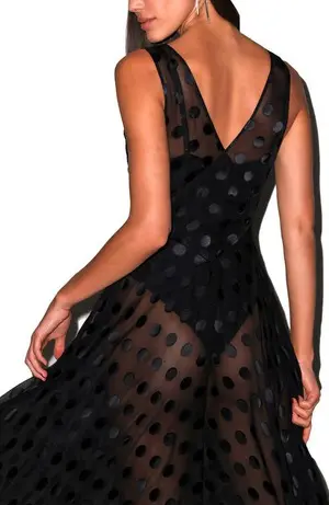 FLEUR DU MAL Silk Dot Gown