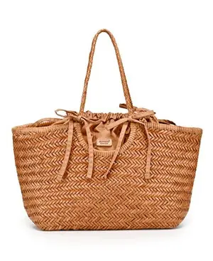 OLD TREND Reed Heritage Genuine Leather Shopper Beige