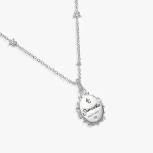 ALEX AND ANI American Girl® Samantha™ "kind" Locket Necklace By - Silver