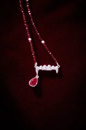 ALEX AND ANI Vampire Teeth Fangs Pendant