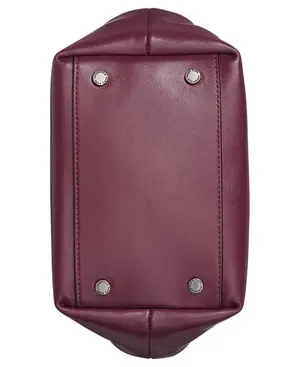 Karl Lagerfeld Paris Giovanna Leather Clutch - Cherry Plum