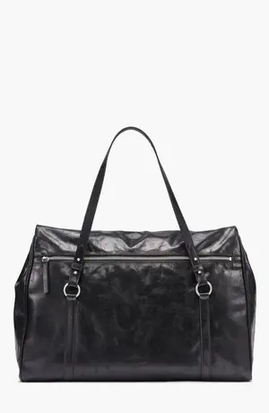 Dkny Skye Large Satchel With Chain Detail - Black/silver
