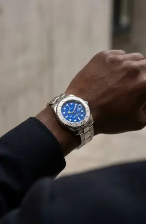 LARSON JEWELERS Azor Silver Band Watch