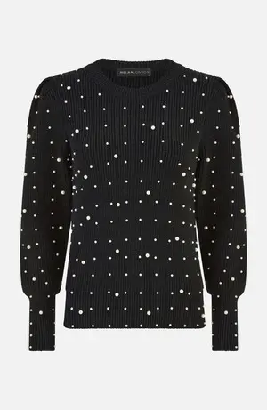 YUMI All Over Bead Knitted Jumper