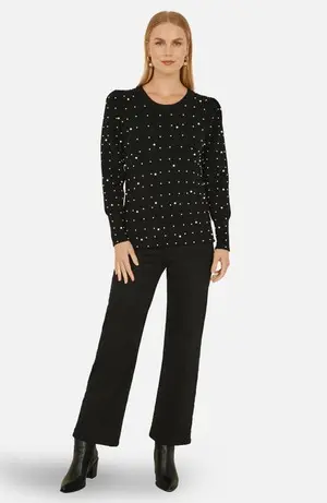 YUMI All Over Bead Knitted Jumper