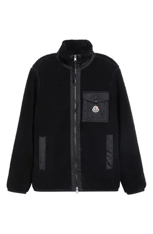 Moncler Zip Front Fleece Cardigan