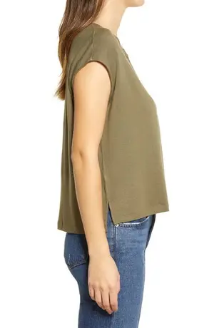 LOU & GREY Signaturesoft Split Neck Top