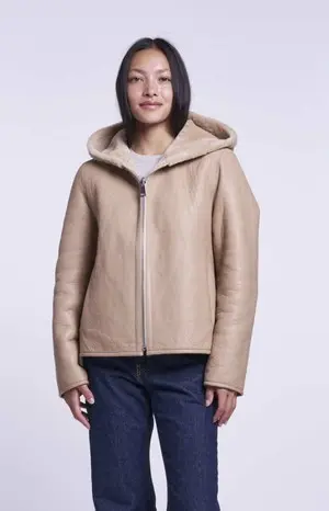 BLUE DUCK Cropped Shearling Jacket