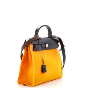 Hermès Herbag Zip Leather And Toile 31