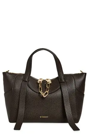 Givenchy Small Snatch Chain Zip Handheld Bag - Chocolate