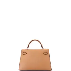Hermès Kelly Mini Ii Bag Brown Epsom With Palladium Hardware 20