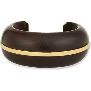 LIZZIE FORTUNATO Halo Acacia Wood Cuff - Brown