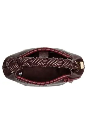 GANNI Mini Bou Leather Top Handle Bag - Bitter Chocolate