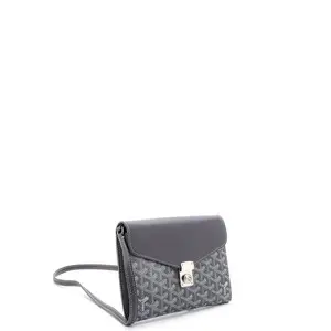 Goyard Chypre Wallet On Strap Coated Canvas With Leather
