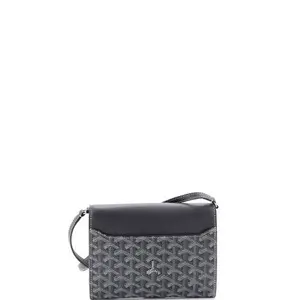 Goyard Chypre Wallet On Strap Coated Canvas With Leather