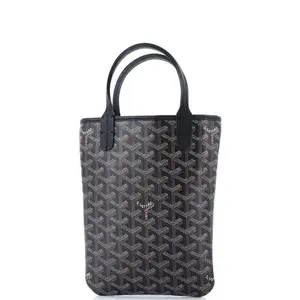 Goyard Poitiers Tote Coated Canvas Mini - Black