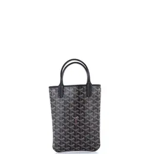 Goyard Poitiers Tote Coated Canvas Mini - Black