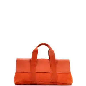 Hermès Valparaiso East West Bag Toile And Leather Pm - Orange