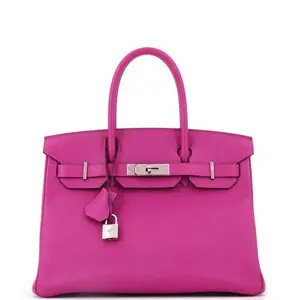 Hermès Birkin Handbag Epsom With Palladium Hardware 30 - Pink