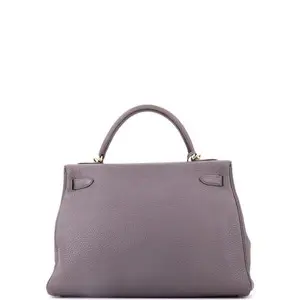Hermès Kelly Handbag Togo With Gold Hardware 32 - Grey