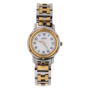 Hermès Clipper Quartz Watch Stainless Steel With Plated Metal 24 - Metallic Silver