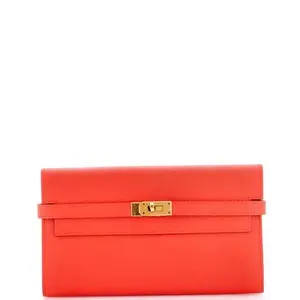 Hermès Kelly Wallet Verso Epsom Long - Red