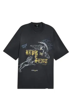 REPRESENT Enemy Graphic Tee - Washed Black