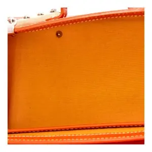 Goyard Structured Saigon Top Handle Bag Coated Canvas With Leather Mini - Orange