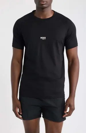 BOSS Slim Fit Logo Graphic T-shirt - Black