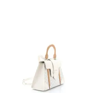 Goyard Saigon Top Handle Bag Coated Canvas With Leather Pm