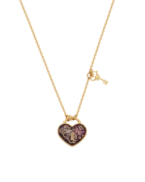 FABLE ENGLAND Eve Heart Lock & Key Necklace