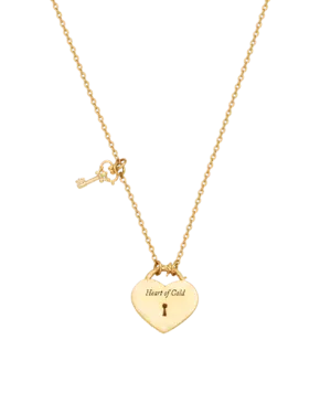 FABLE ENGLAND Eve Heart Lock & Key Necklace