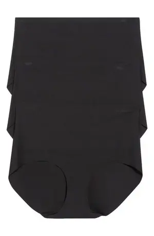 Nordstrom Pack Of 3 Invisible Edge Briefs - Black