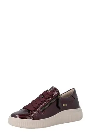 REMONTE Levke 07 Faux Leather Platform Sneakers - Wine