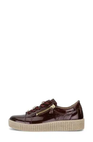 Gabor Collette Leather Sneaker - Mulberry