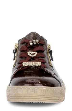 Gabor Collette Leather Sneaker - Mulberry