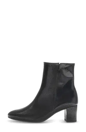 Gabor Sabine Croc Embossed Leather Bootie