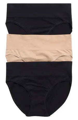 Nordstrom 3-pack Seamless Hipster Briefs - Tan Warm