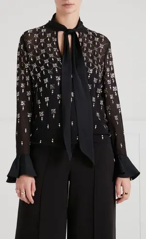 TEMPERLEY LONDON Gallantry Blouse - Black