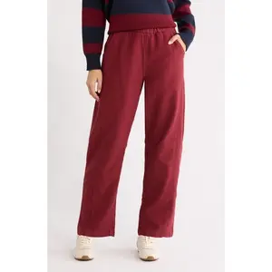Marine Layer Jessie Barrel Leg Pants - Crimson