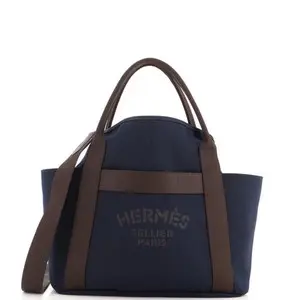 Hermès Sac De Pansage Groom Handbag Canvas - Blue