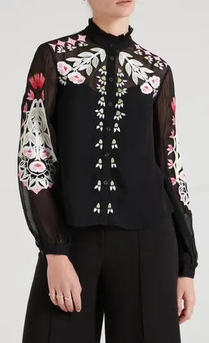 TEMPERLEY LONDON Rosalba Shirt Black