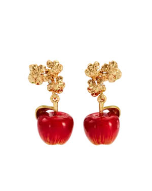 FABLE ENGLAND Apple Blossom Drop Earrings