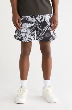 OVERTIME Vandal Graphic Print Mesh Shorts