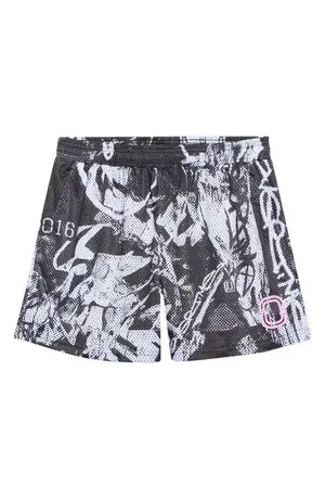 OVERTIME Vandal Graphic Print Mesh Shorts