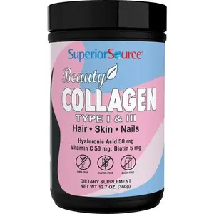 SUPERIOR SOURCE Beauty Collagen Hydrolyzed Powder Supplement - Beige
