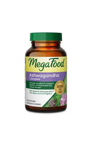 MEGAFOOD Ashwagandha Complex, Cortisol Supplement, Vegetarian, Gluten Free - None