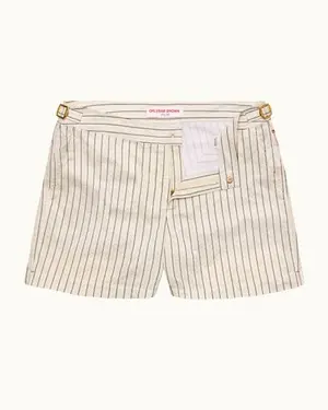 Orlebar Brown Setter Seersucker Shorter Length Tailored Swim Shorts