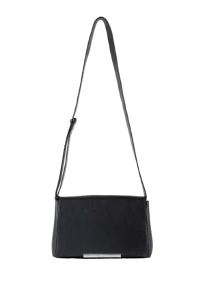 ESTHERA 11am Leather Crossbody Bag - Black