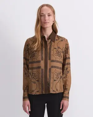 SPORTSCRAFT Sadie Horse Print Long Sleeve Shirt